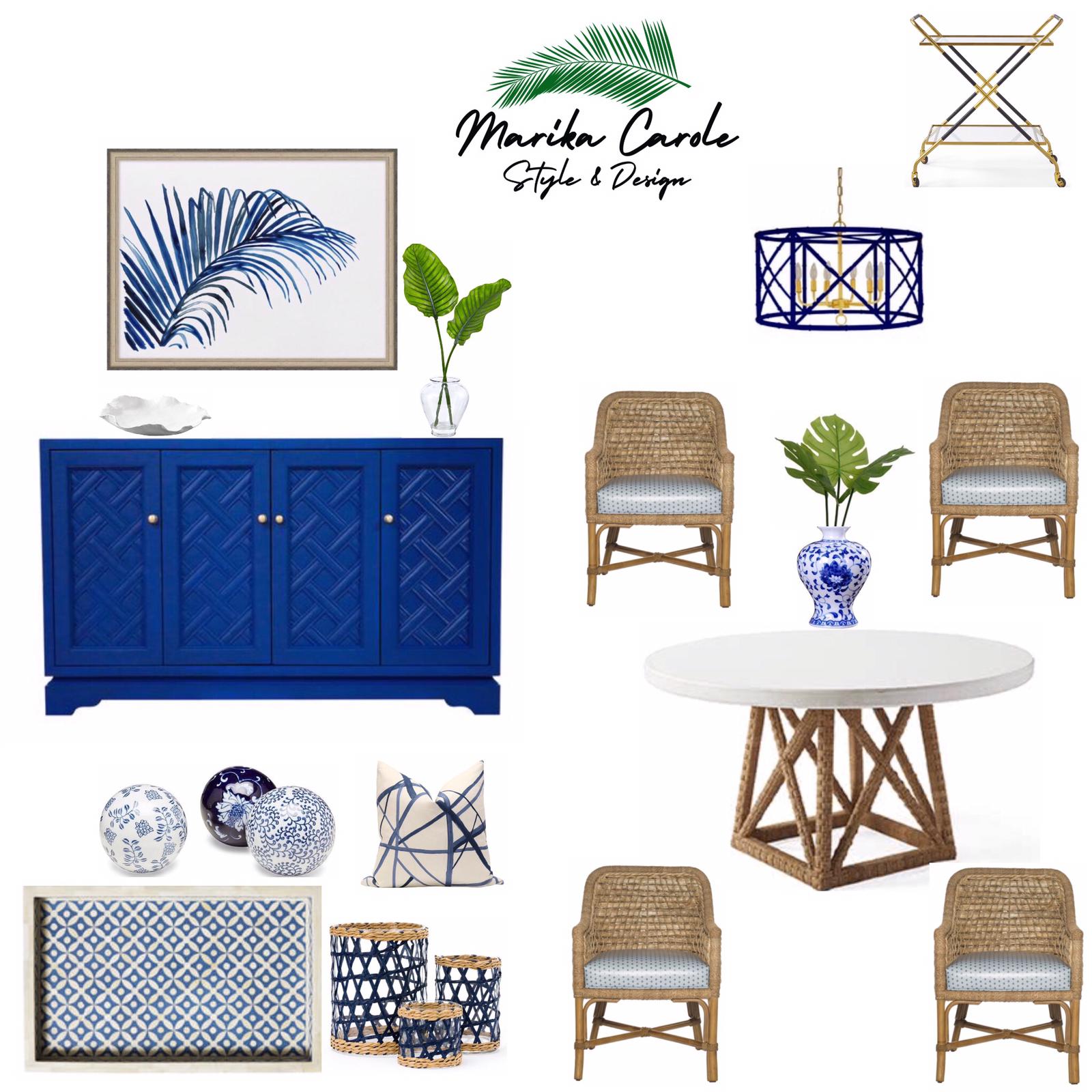 Tranquil Royal Blue Kitchen - Marika Carole